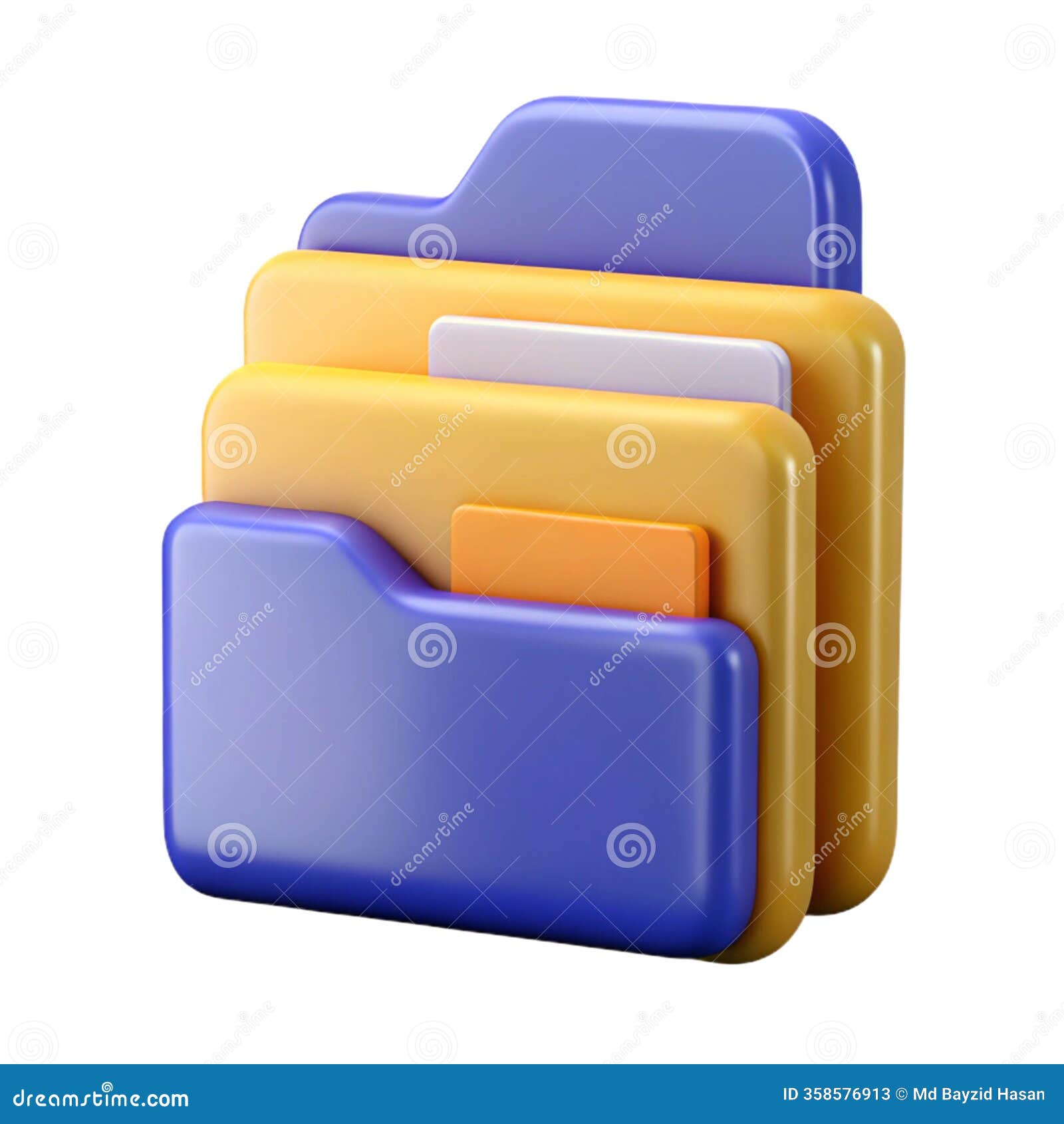 Files 3D Icon stock illustration. Illustration of technology - 358576913