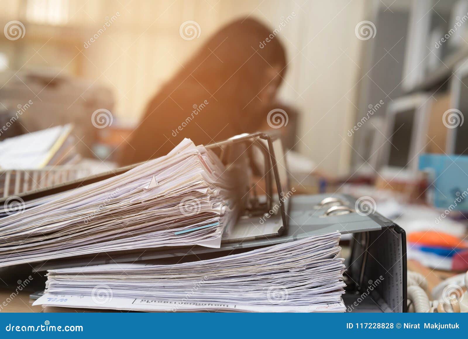 Files on the Desk in the Office. Stock Photo - Image of paperwork ...