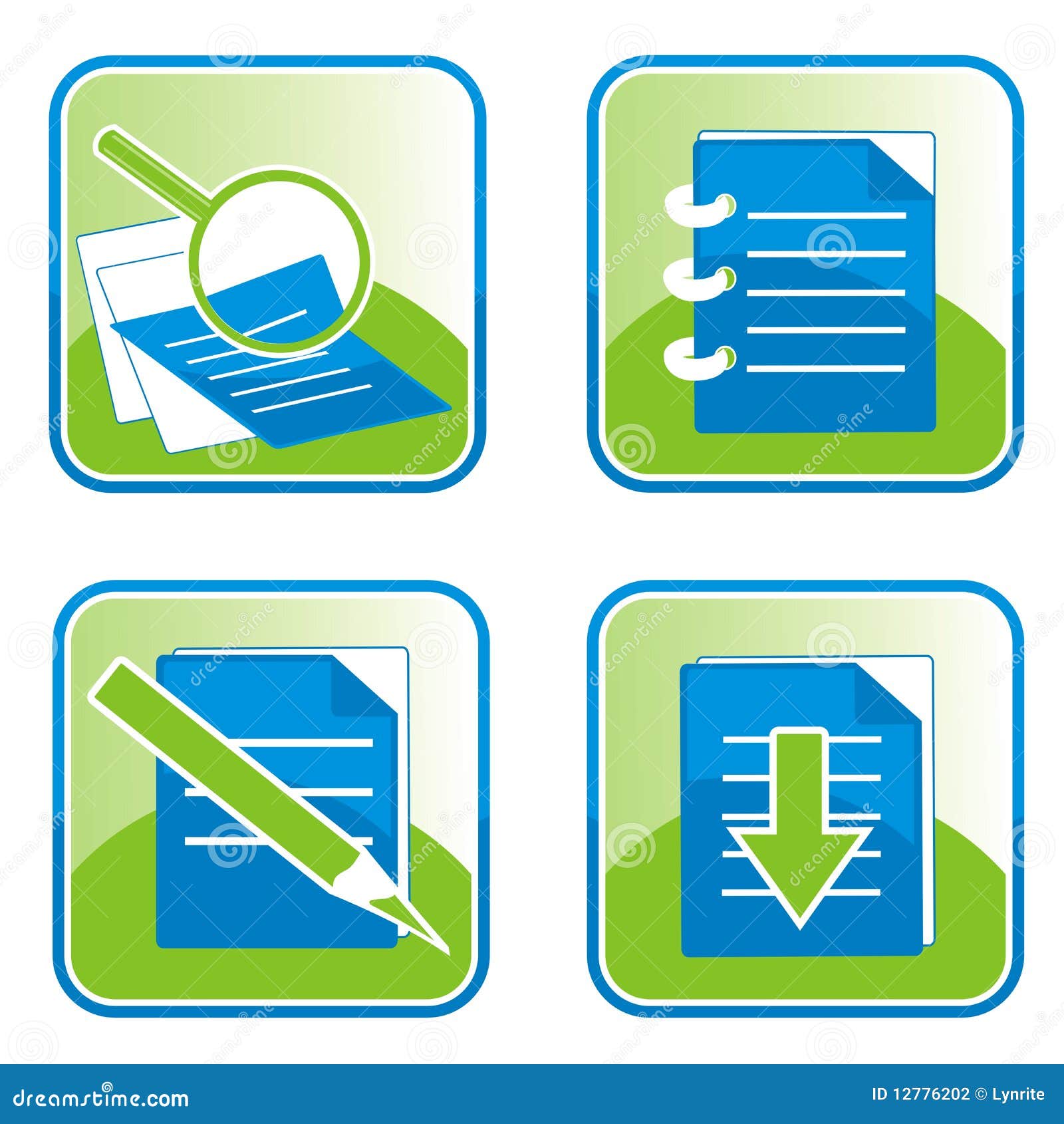 Files and Document Icons Set for Web Stock Illustration - Illustration ...