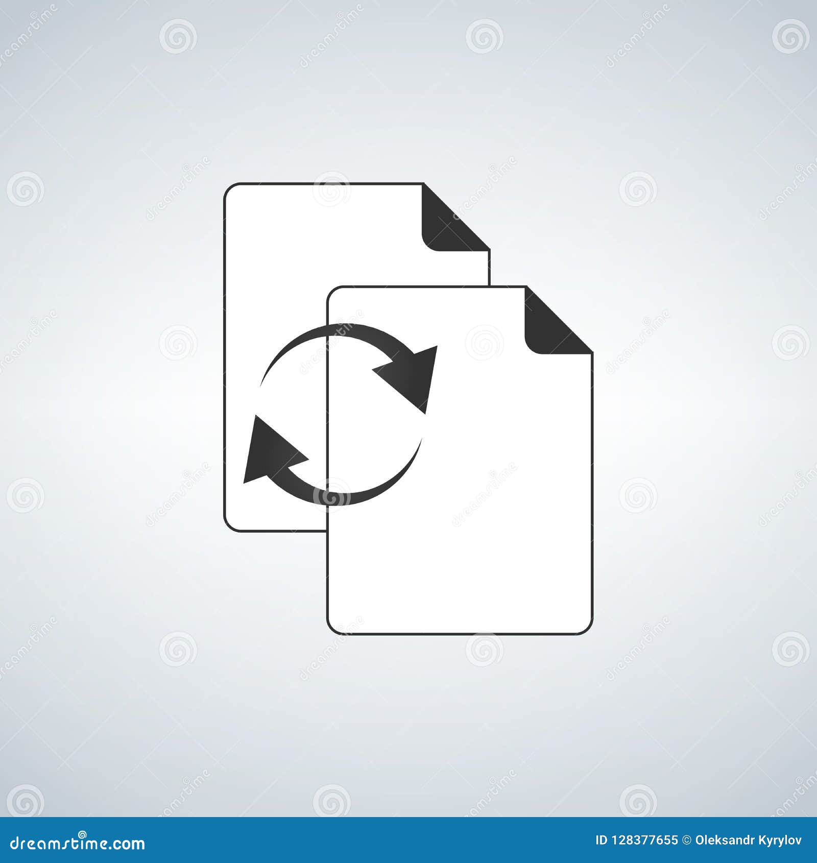 Synchronisation Vector Icon On White Background. Flat Vector ...