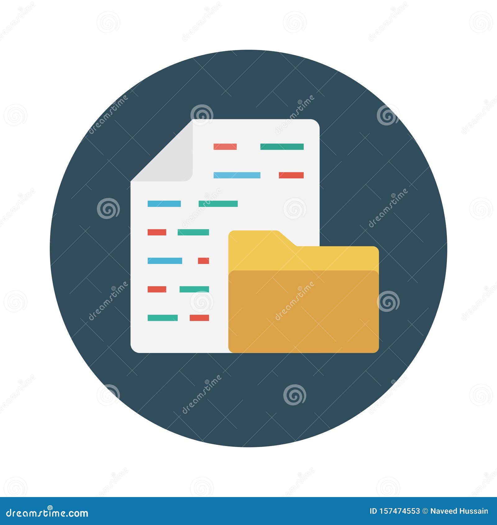 Files flat vector icon stock vector. Illustration of folder - 157474553