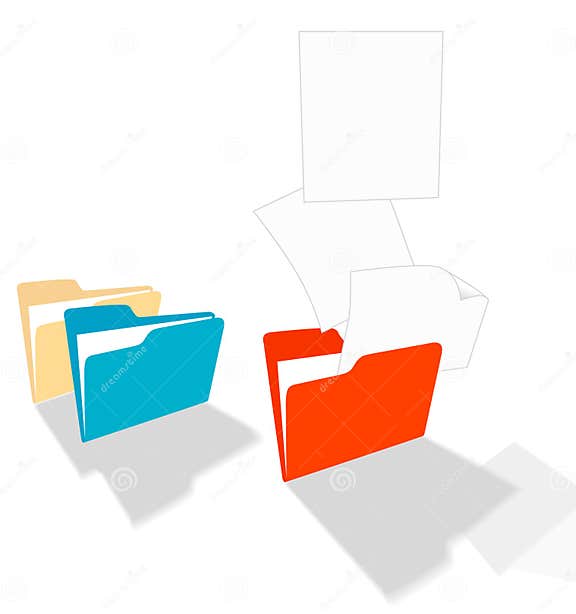 Files Fly from a Folder stock vector. Illustration of office - 2374664