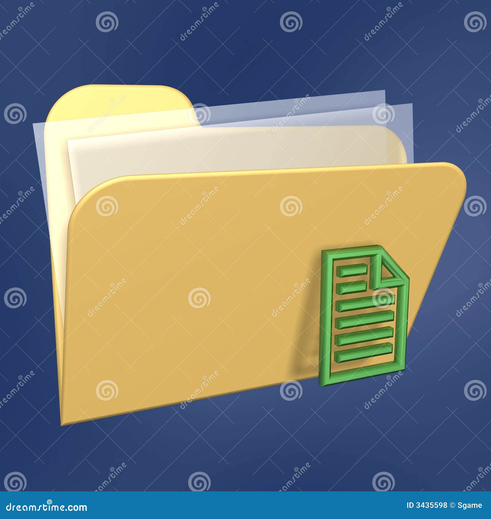 Files folder and document stock illustration. Illustration of insert ...