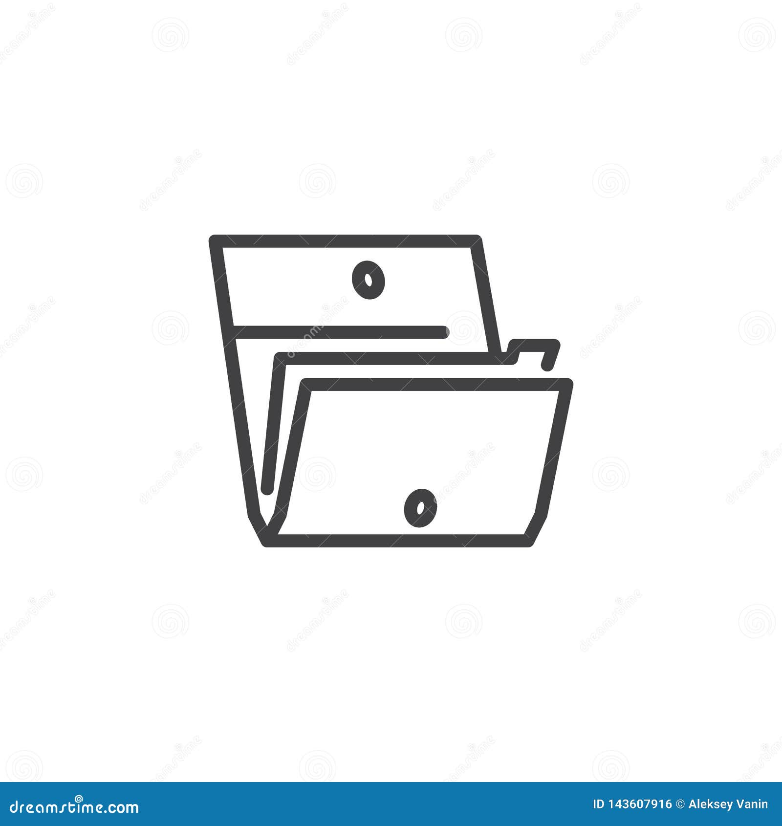 Files Folder On Cloud Icon. Linear Vector Illustration From Cloud Computing Collection. Outline ...