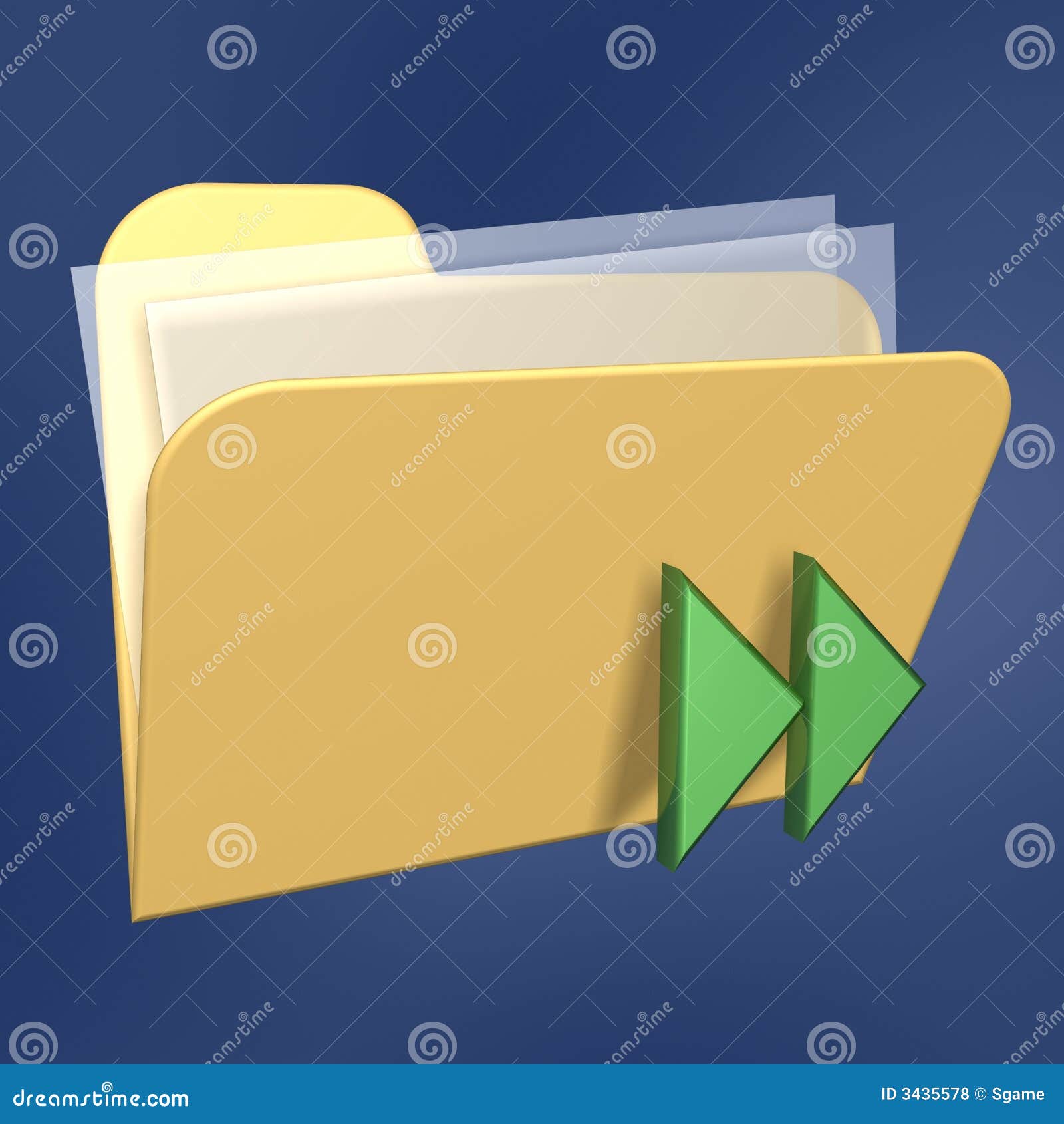 Files Folder and Media Search Stock Illustration - Illustration of load ...