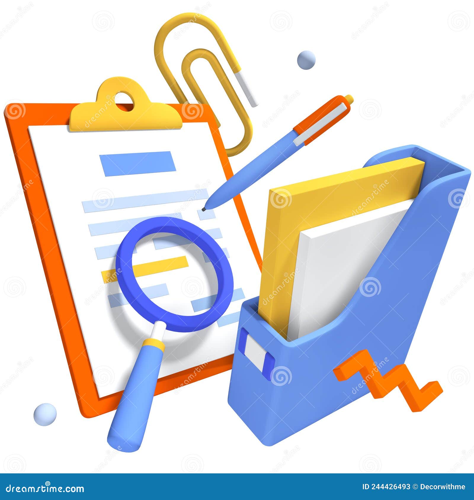Files, Folders and Documents - Modern Realistic 3d Illustration Stock ...