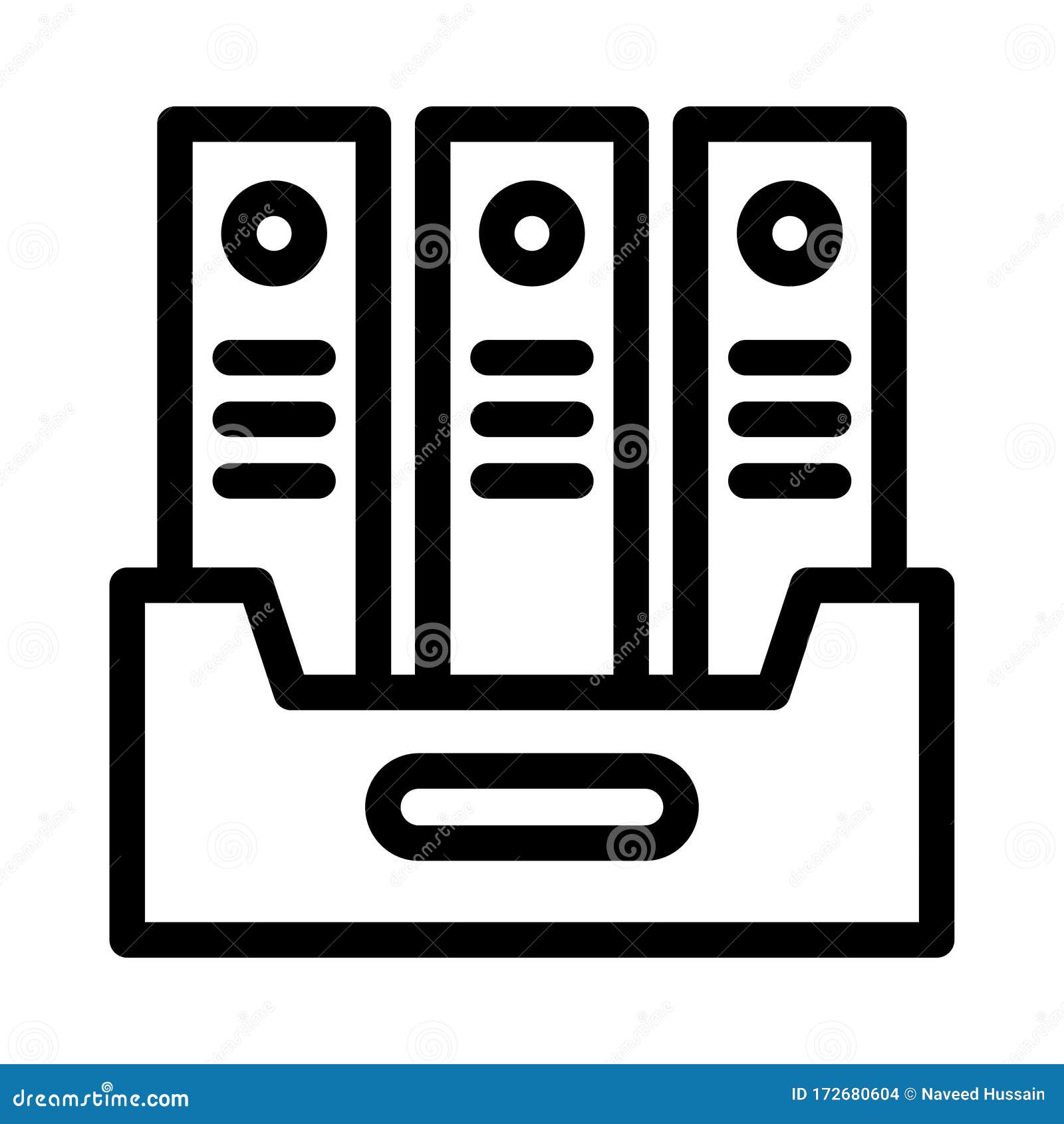 Files Vector Thin Line Icon Stock Vector - Illustration of concept ...