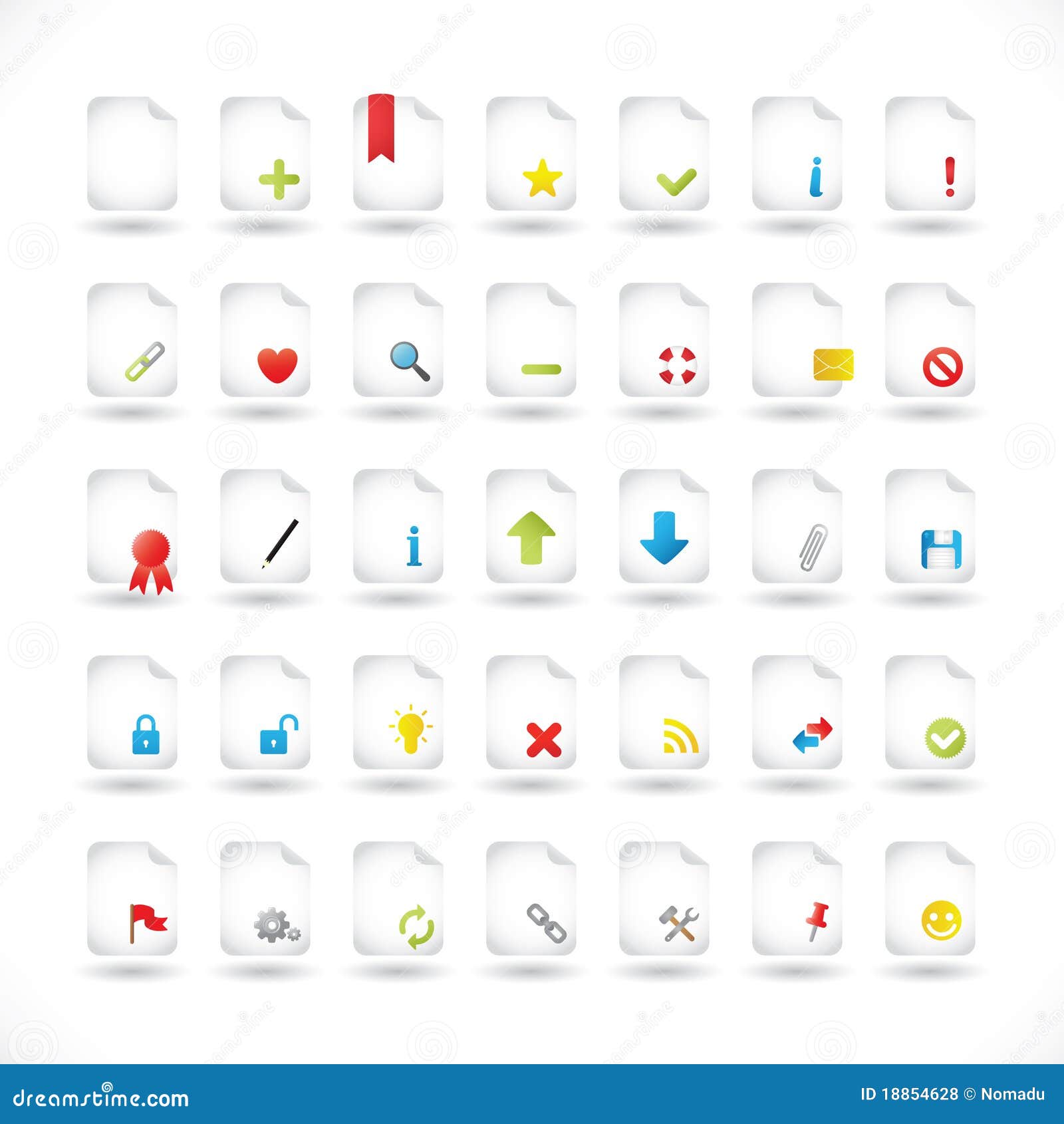 Files Icons Set Series stock vector. Illustration of glass - 18854628