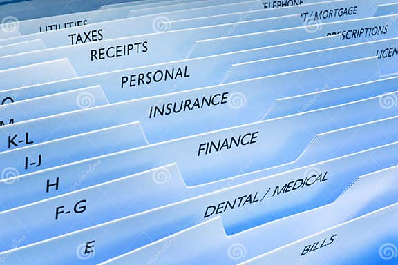 Files Insurance Personal Data Information Stock Photo - Image of ...