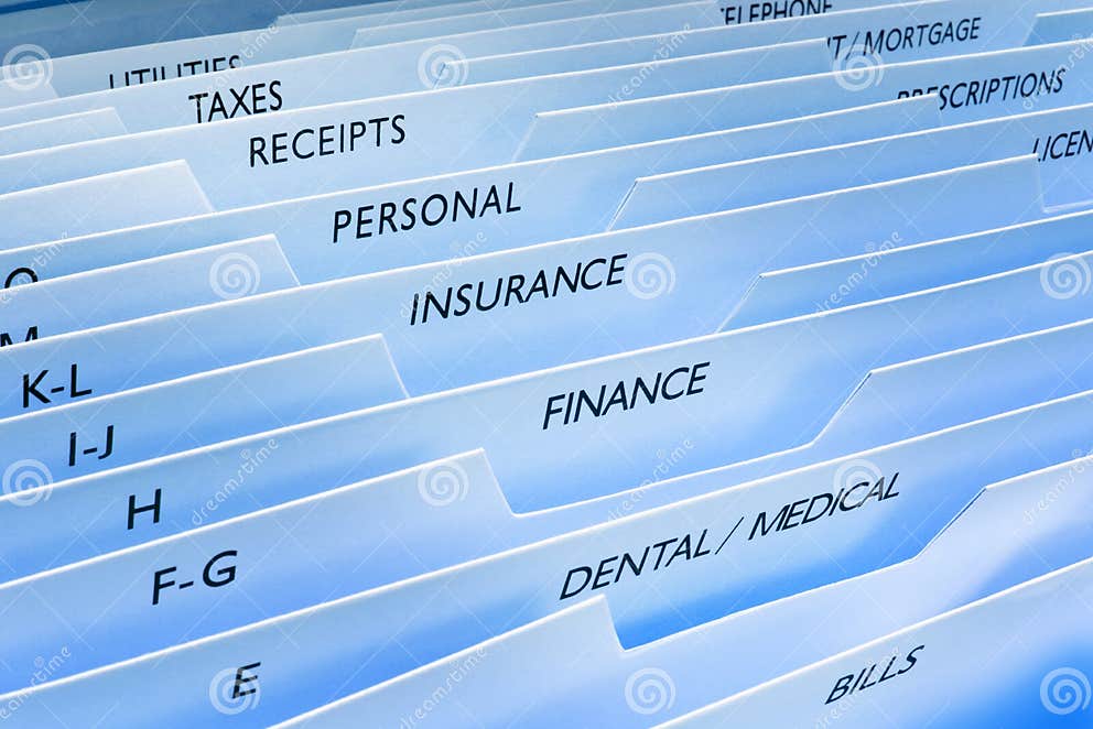 Files Insurance Personal Data Information Stock Photo - Image of ...
