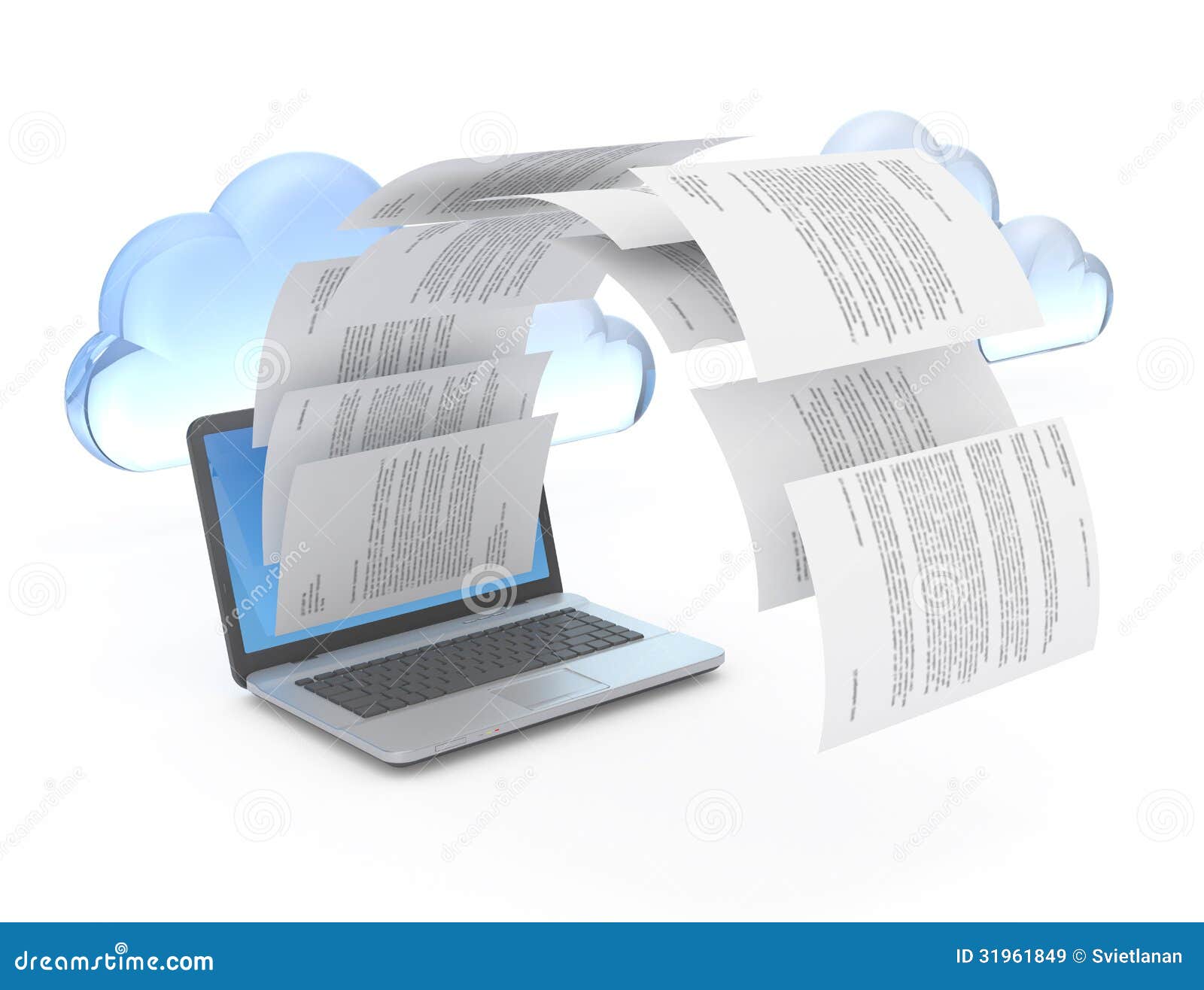 Files from laptop. stock illustration. Illustration of internet - 31961849