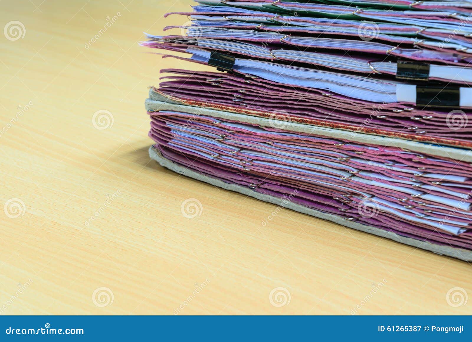 Files in old folder stock image. Image of clip, files - 61265387
