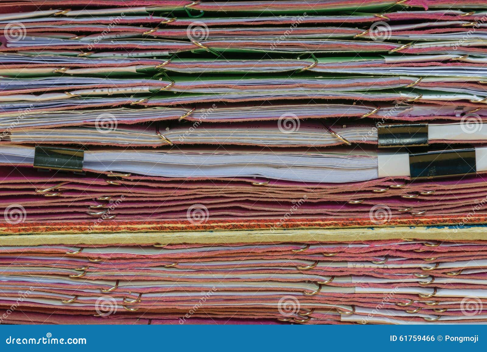 Files in old folder stock photo. Image of clip, home - 61759466