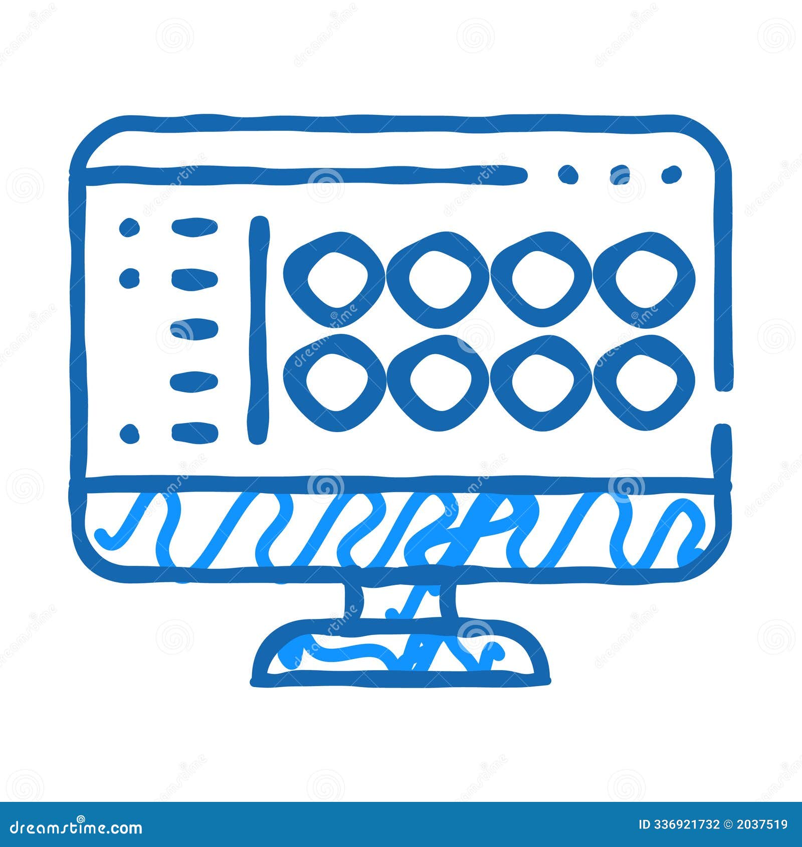 Files of Operating System Icon Doodle Illustration Stock Vector ...