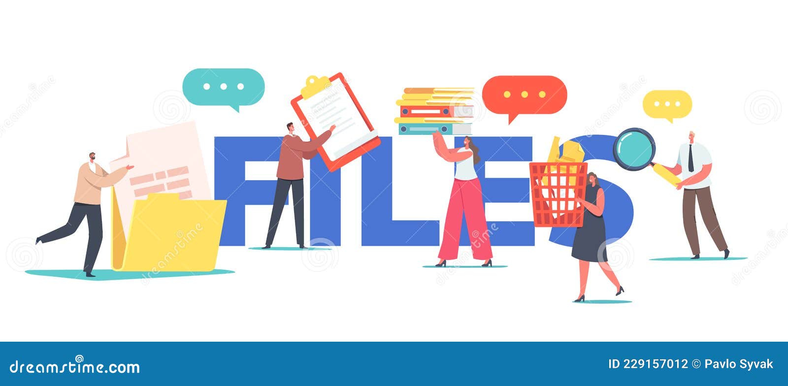 Files Organization, Document Management Concept. Data Archive Storage ...