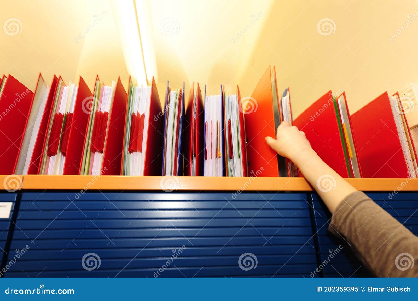 Files and Paperwork in the Administration Stock Image - Image of civil ...