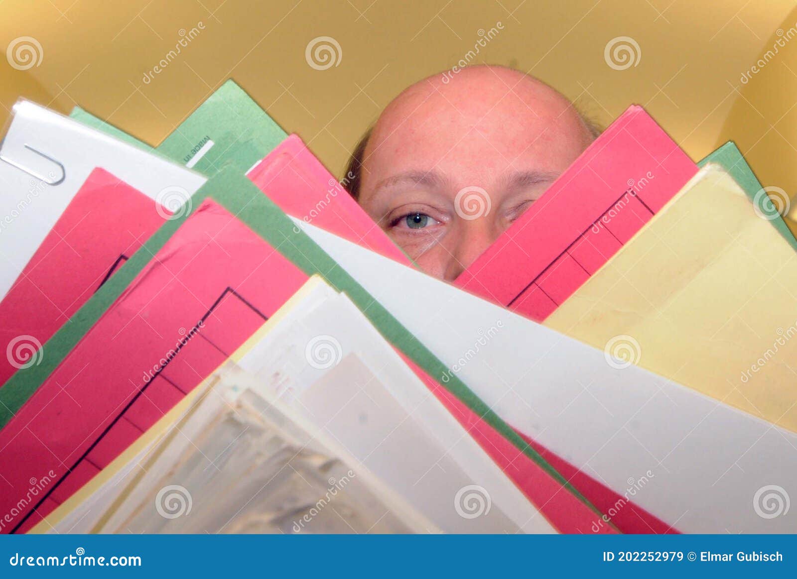 Files and Paperwork in the Administration Stock Image - Image of ...