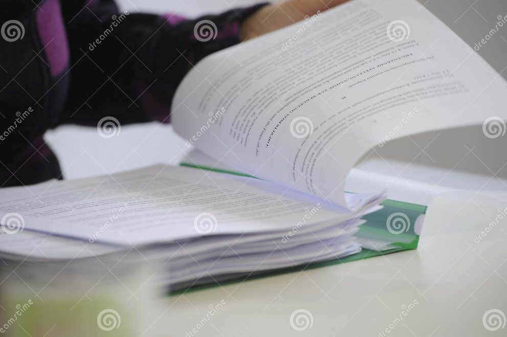 Files and Paperwork in the Administration Stock Photo - Image of ...