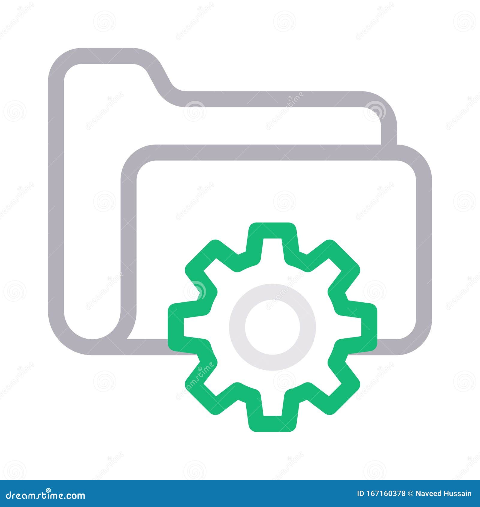 Files Setting Vector Color Line Icon Stock Vector - Illustration of ...
