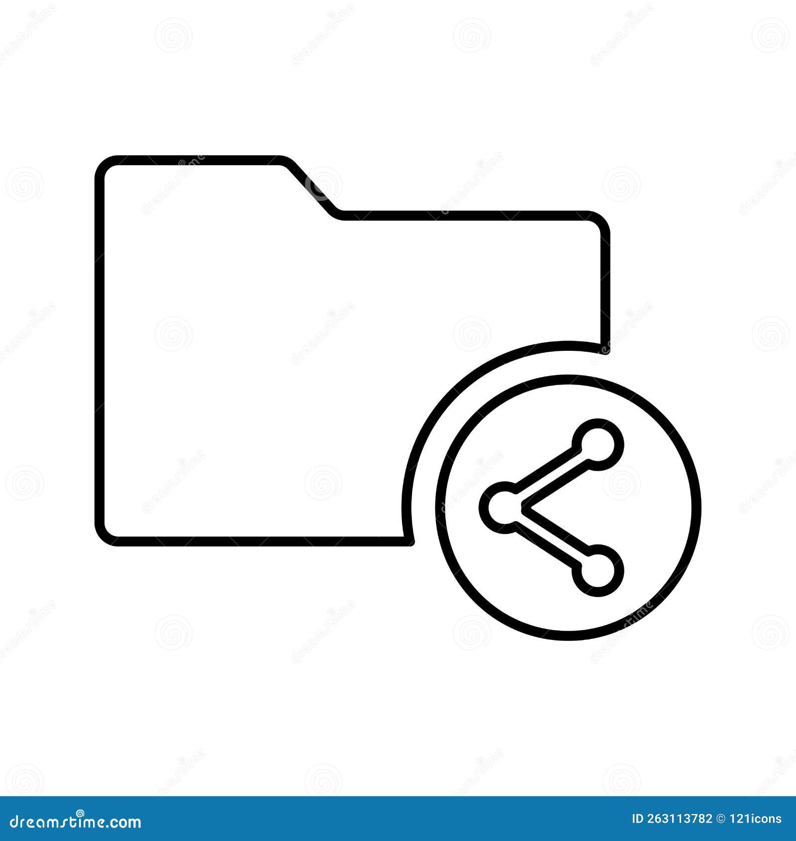 Files Sharing Outline Icon. Line Art Vector Stock Illustration ...