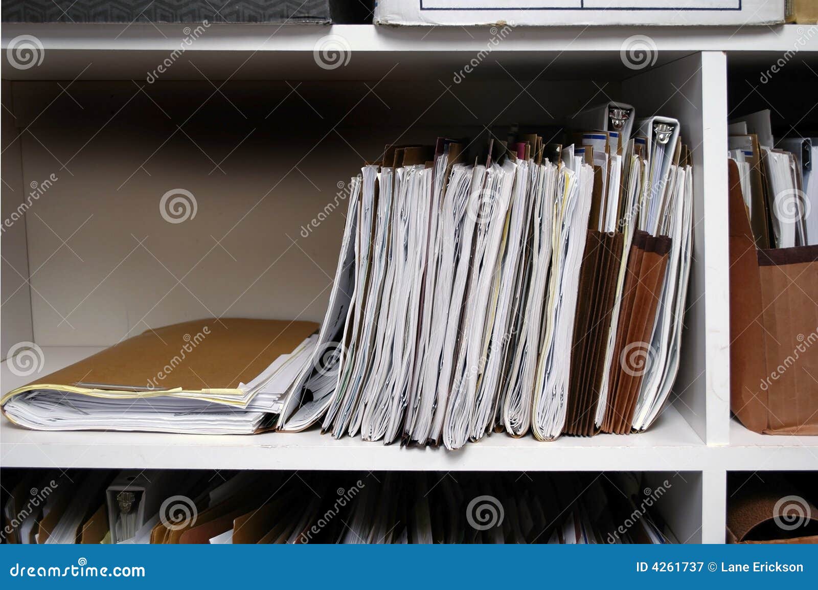 Files on Shelf stock image. Image of store, paperwork - 4261737
