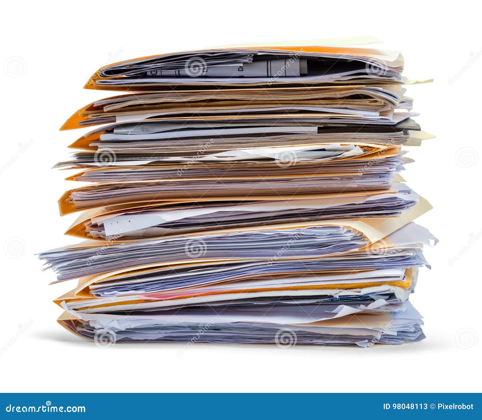 Files Stacked On A Desk Royalty-Free Stock Photography | CartoonDealer ...