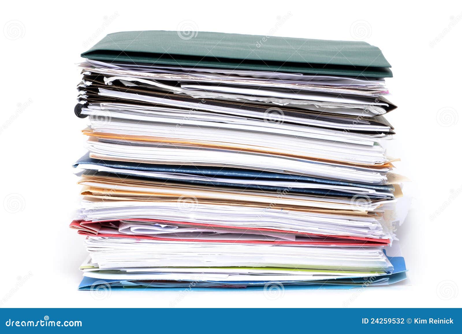 Files Stacked On A Desk Royalty-Free Stock Photography | CartoonDealer ...