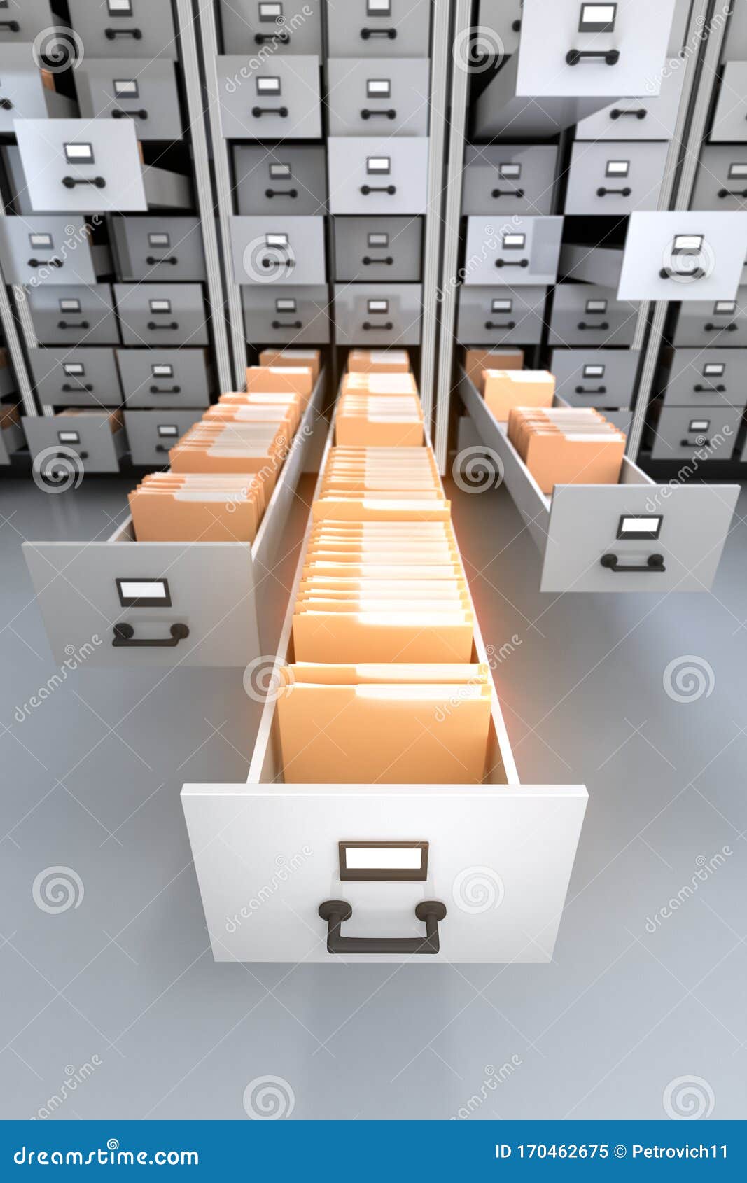 Library of Files in Storage Stock Illustration - Illustration of ...