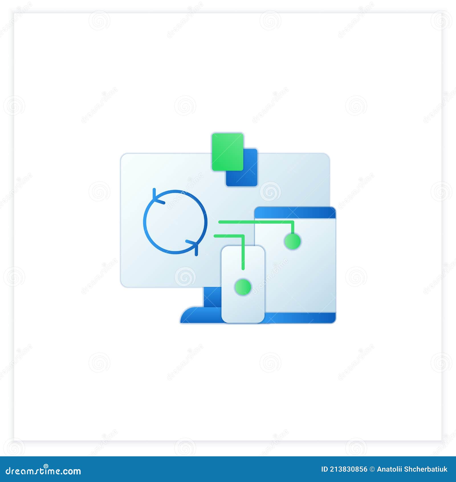 Files syncing flat icon stock vector. Illustration of synchronizing ...