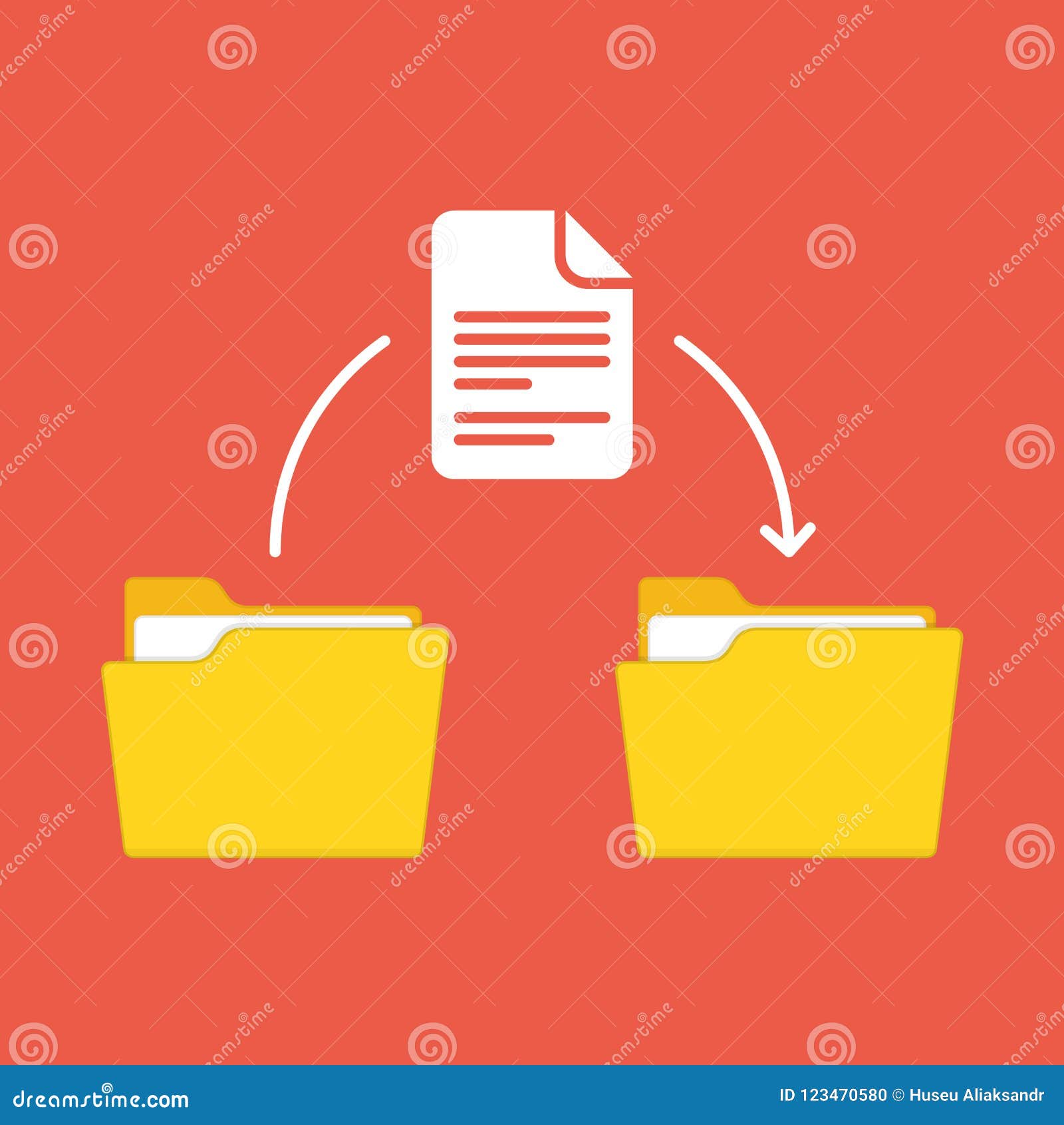 Files transfer concept. stock vector. Illustration of computer - 123470580