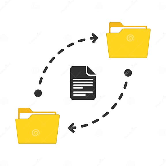 Files transfer concept. stock vector. Illustration of migration - 260341572