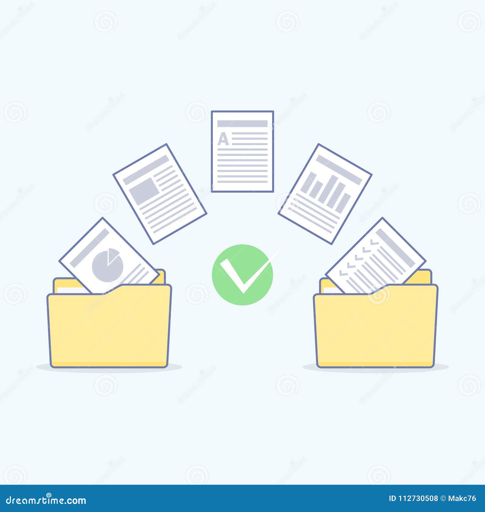 Files Transfer. Copy Files, Data Exchange, Backup. Stock Vector ...