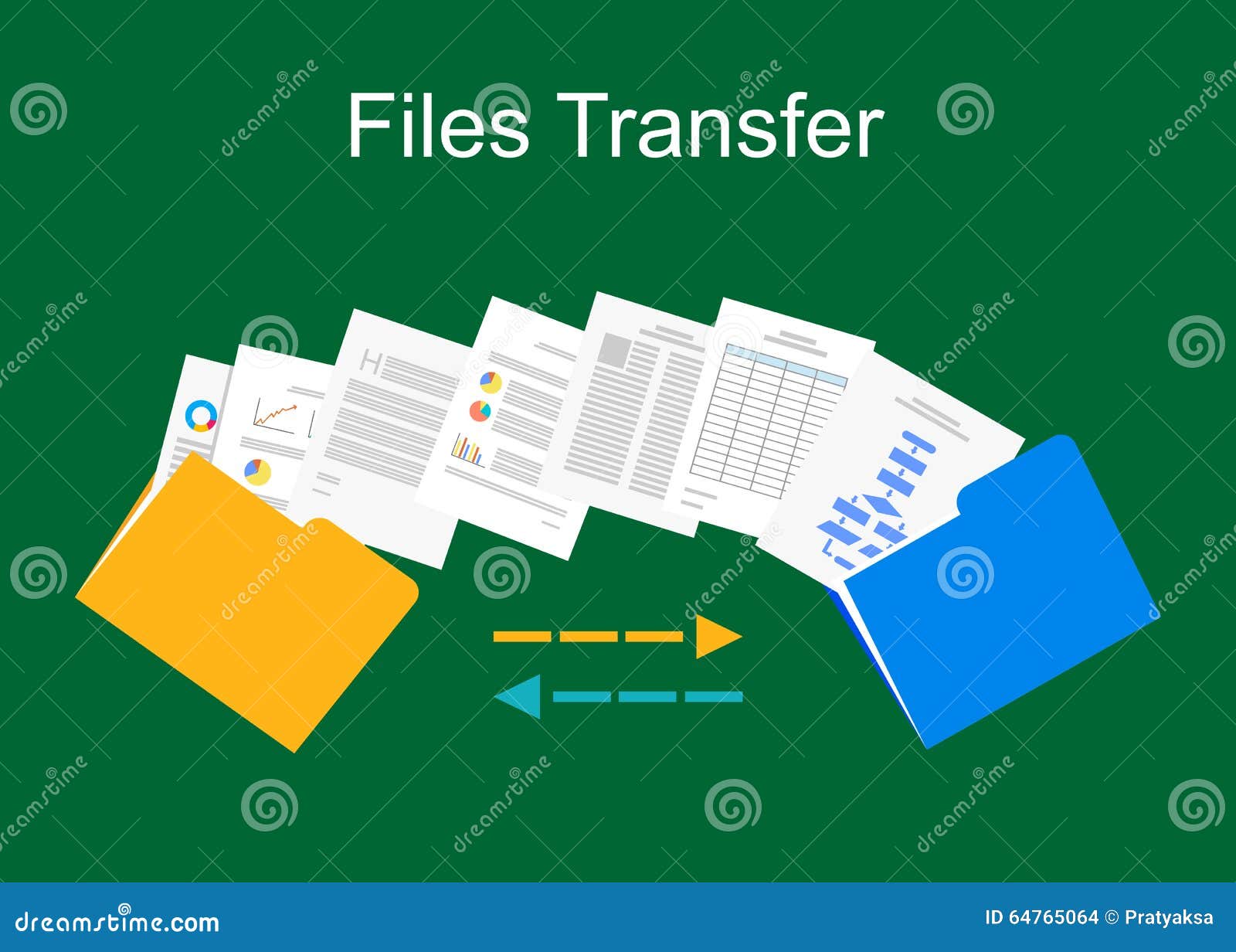Files Transfer Illustration. Documents Management Illustration Stock ...