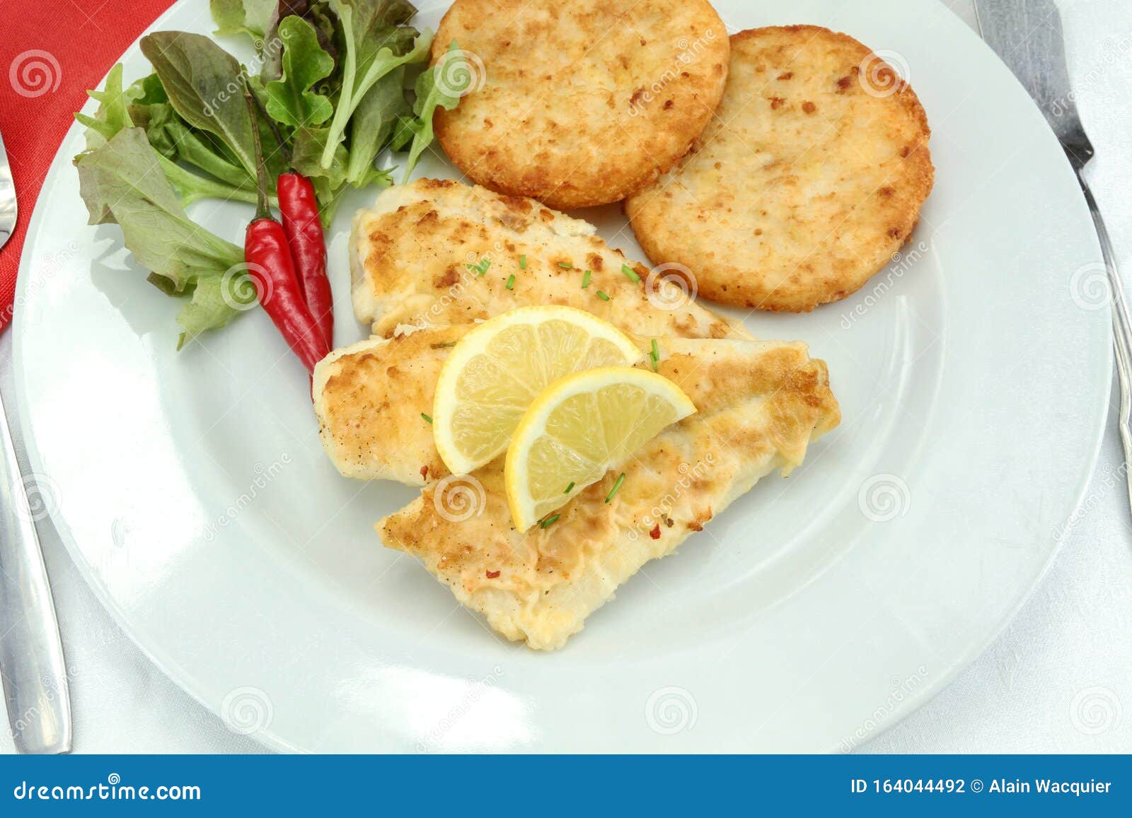 Filet de poisson millet photo stock. Image du repas - 164044492