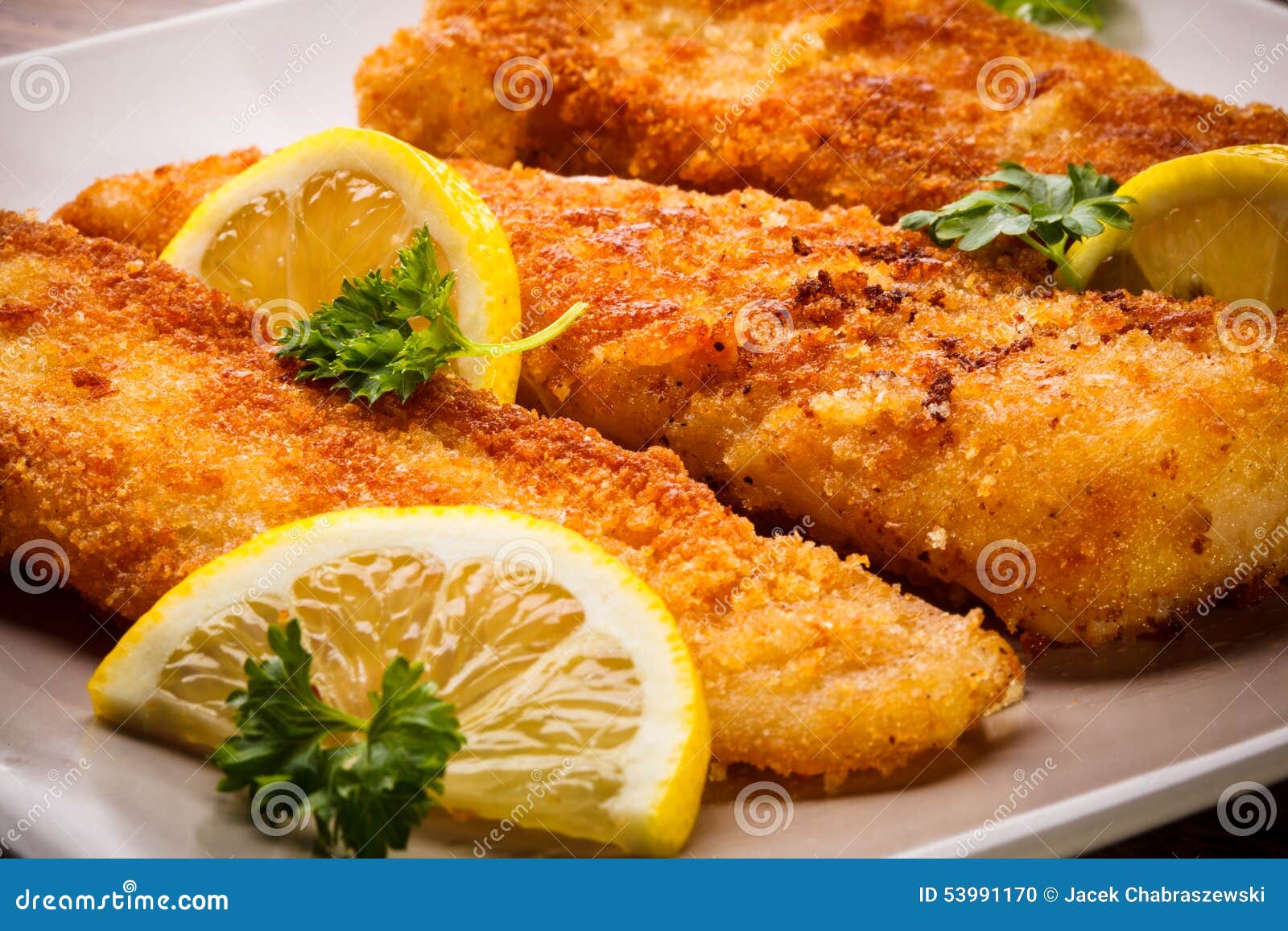 Filet de poissons frit photo stock. Image du repas, manger - 53991170