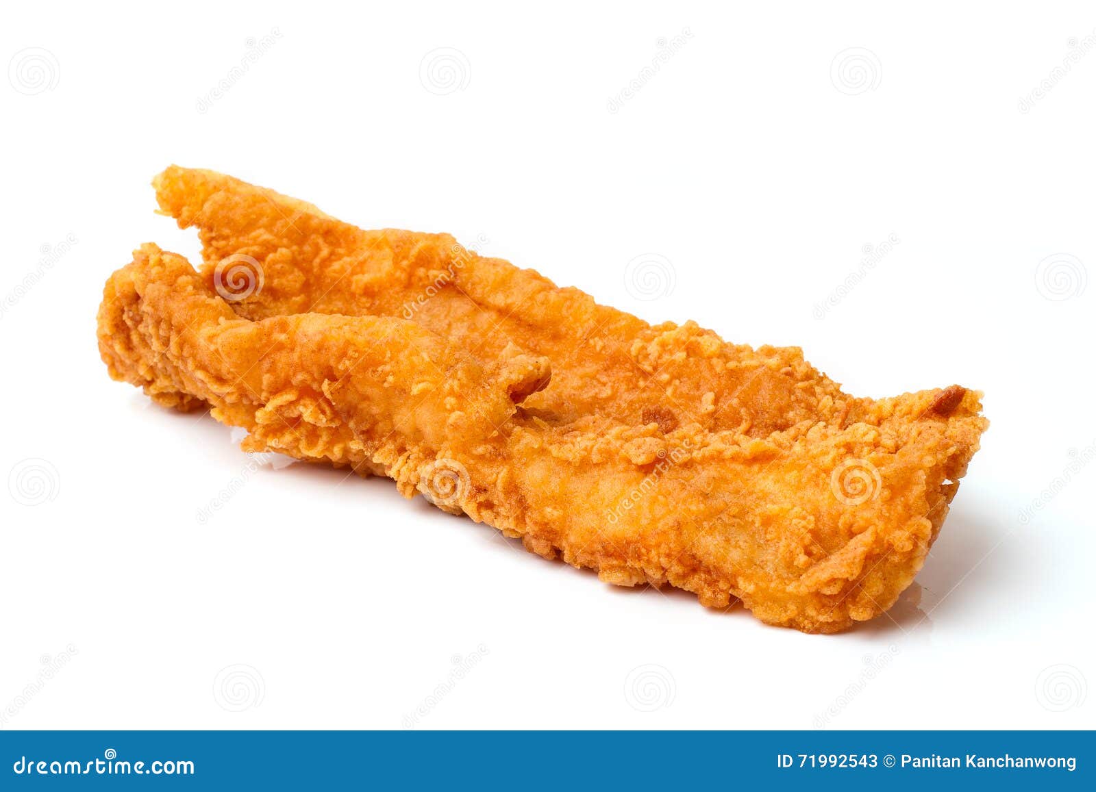 Filet De Poissons Frit Sur Le Blanc Image stock - Image du frit ...
