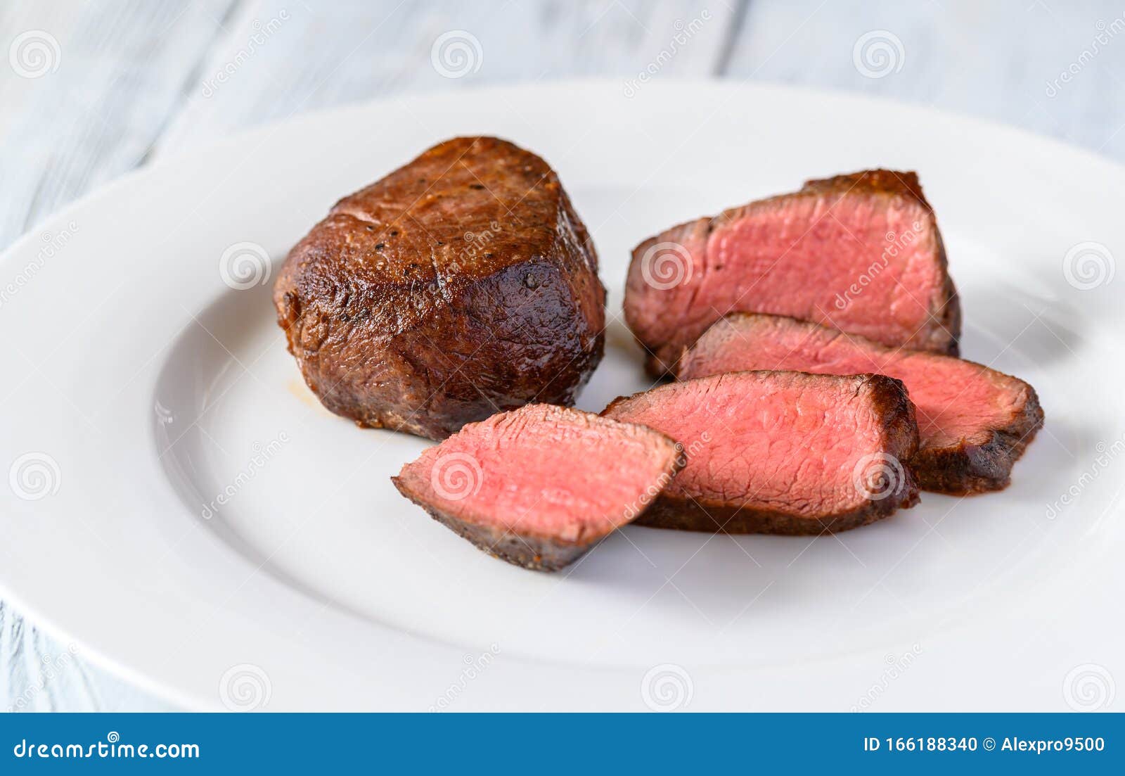 Filet mignon on the plate stock photo. Image of plate - 166188340