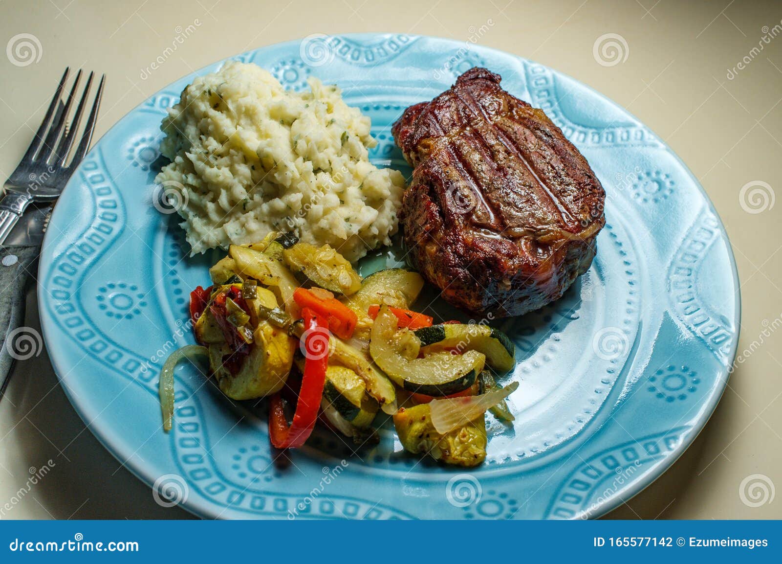 Filet Mignon Steak Dinner stock photo. Image of fine - 165577142