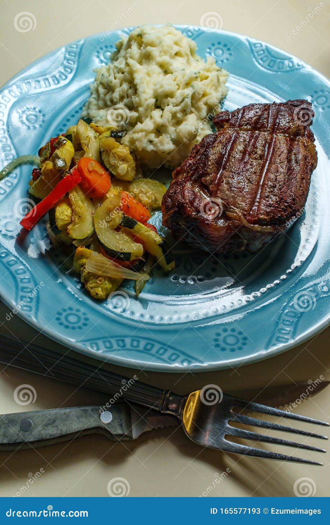Filet Mignon Steak Dinner stock image. Image of biftek - 165577193