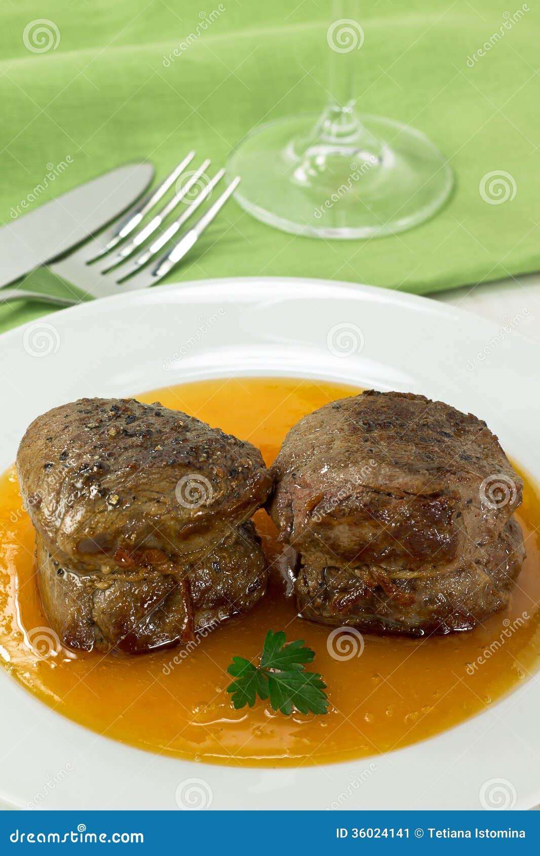 Filet Mignon with Sweet Sauce Stock Image - Image of rare, meat: 36024141