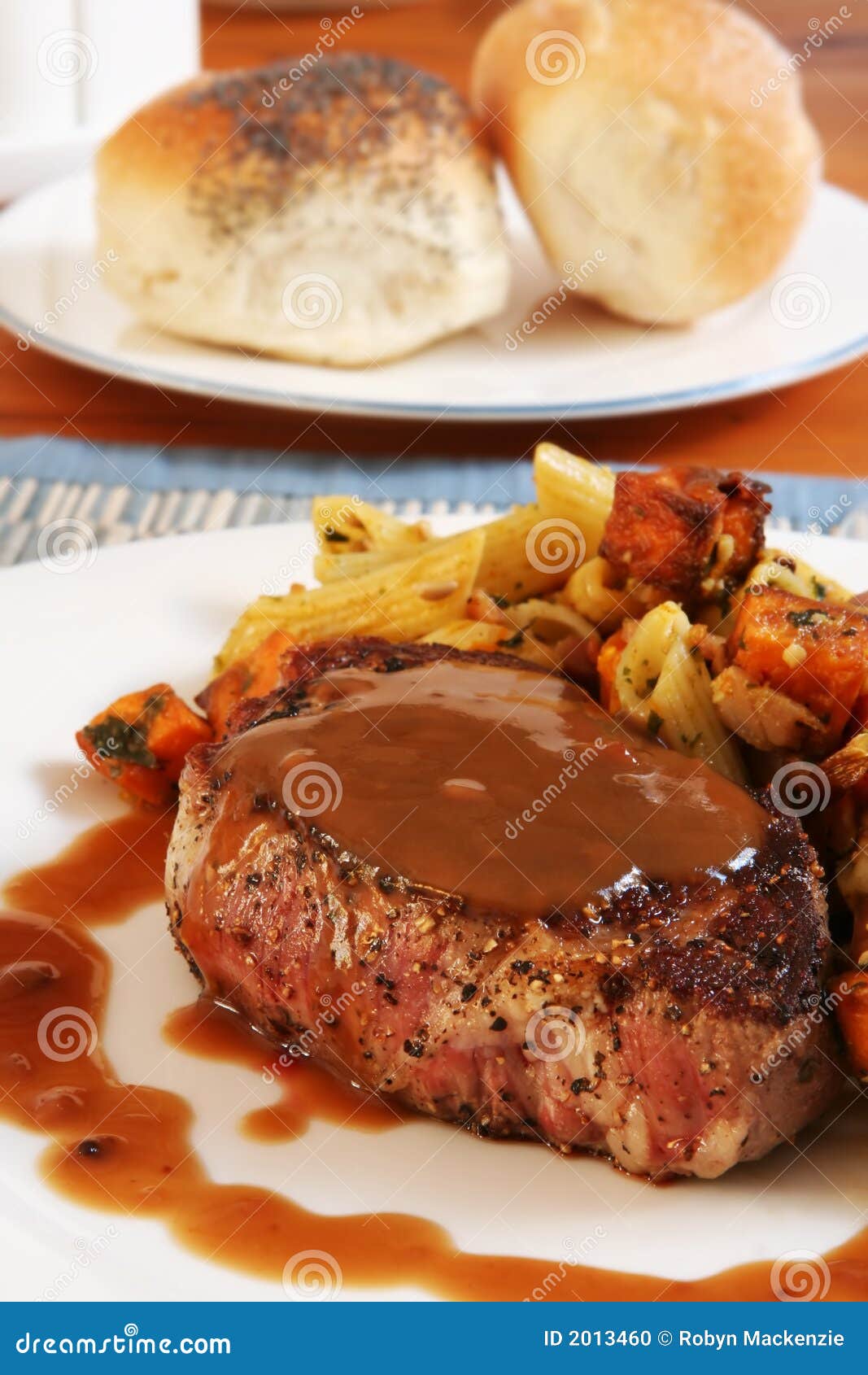 Filet Steak Dinner stock photo. Image of vertical, penne - 2013460