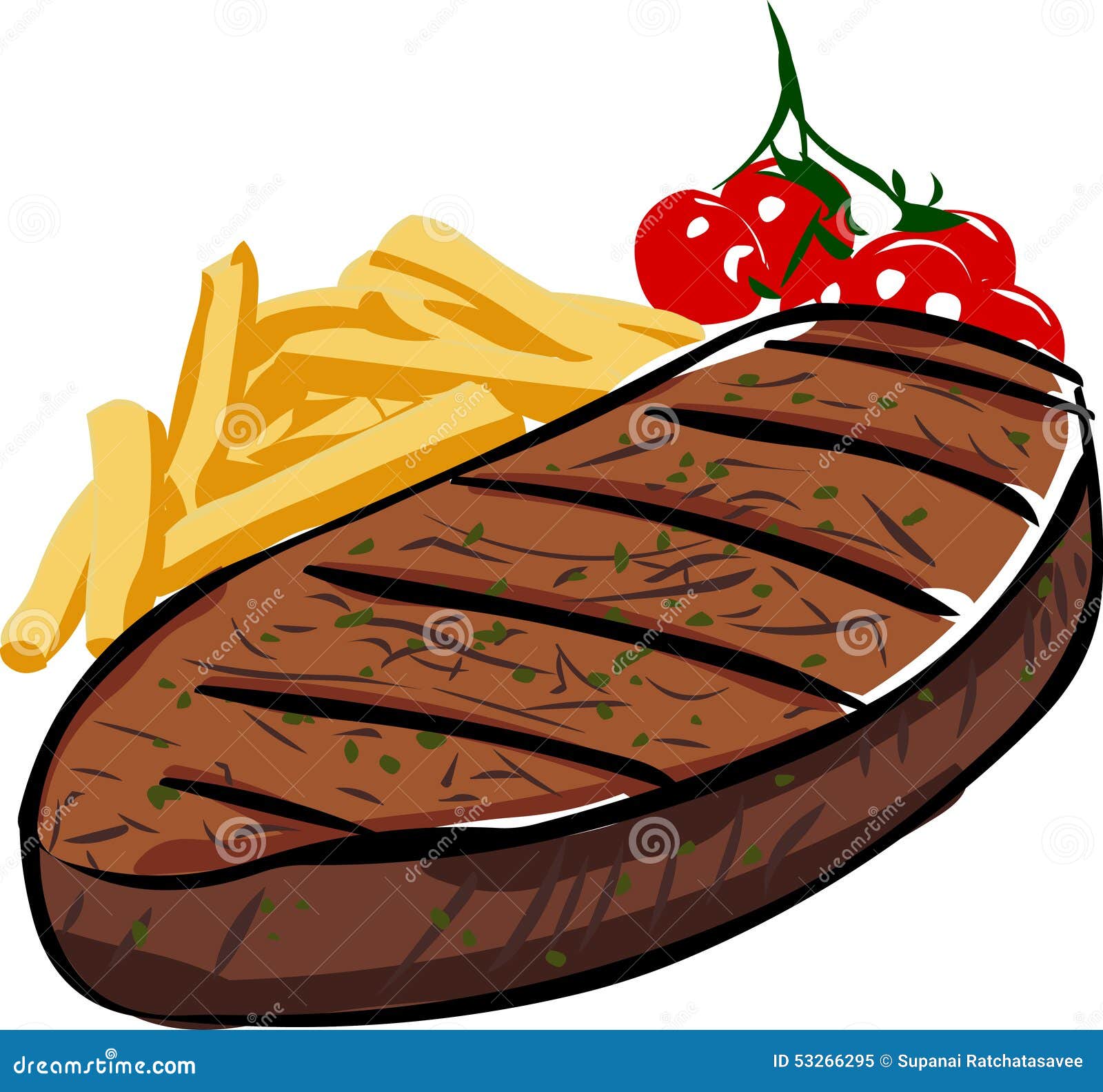 Filete ilustración del vector. Ilustración de alimento - 53266295