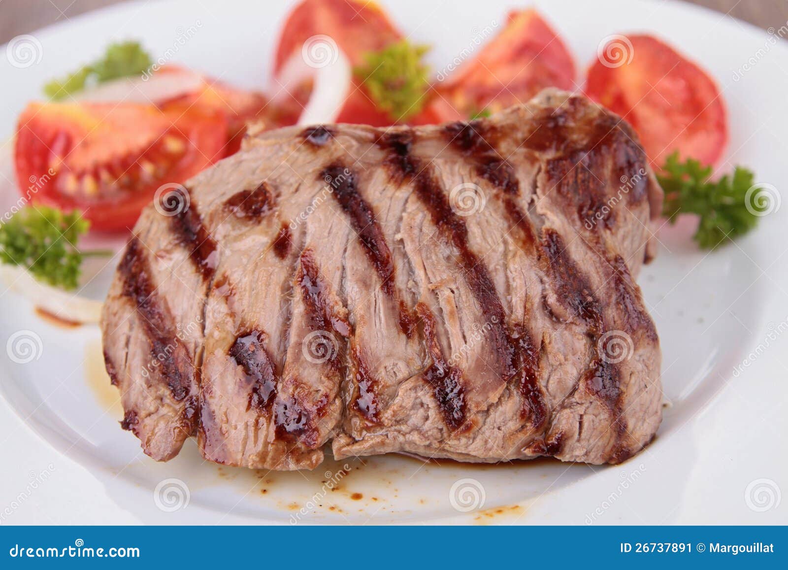 Filete asado a la parilla imagen de archivo. Imagen de barbacoa - 26737891
