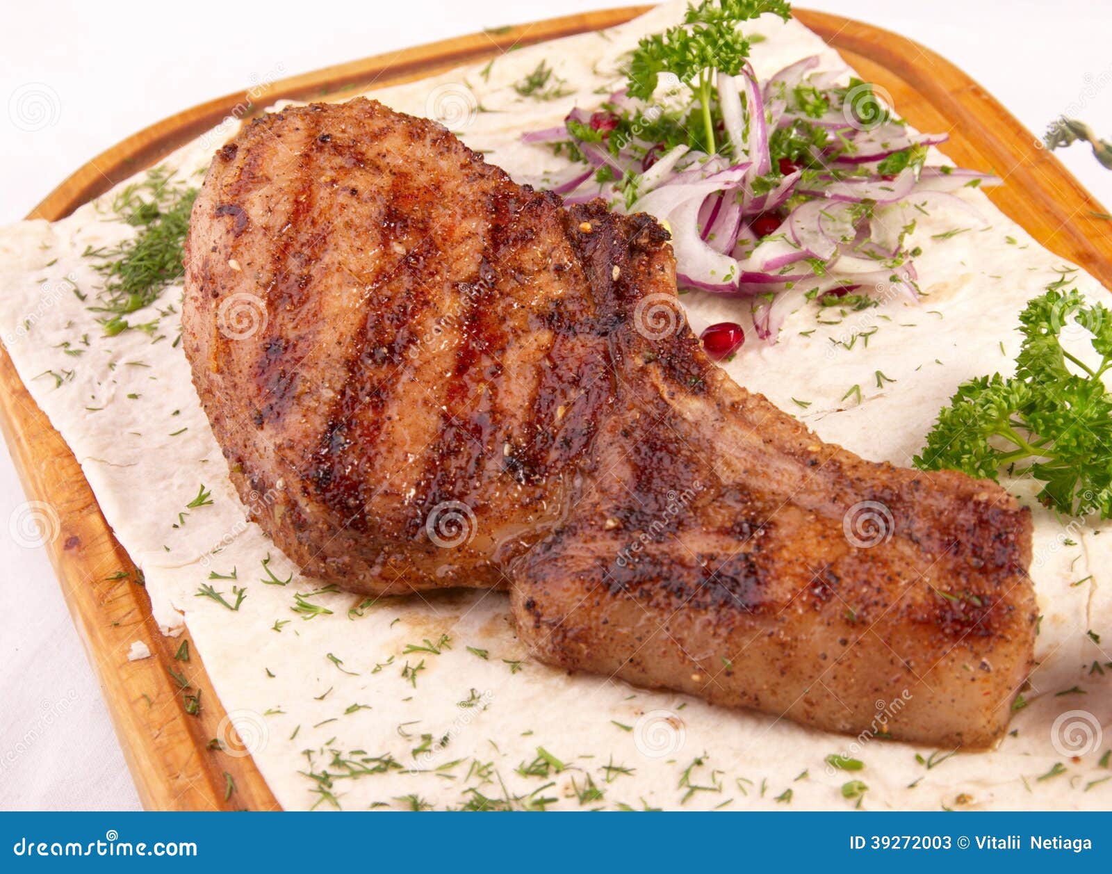 Filete asado a la parrilla imagen de archivo. Imagen de costilla - 39272003