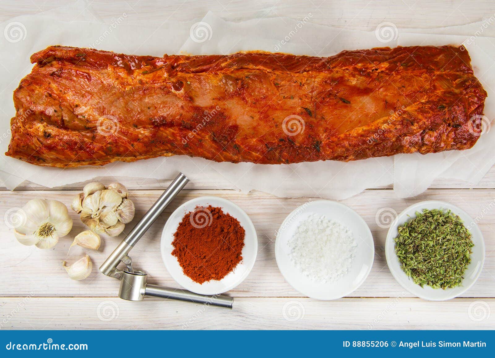 Filete De Cerdo Adobado Estilo Español Foto de archivo - Imagen de ...