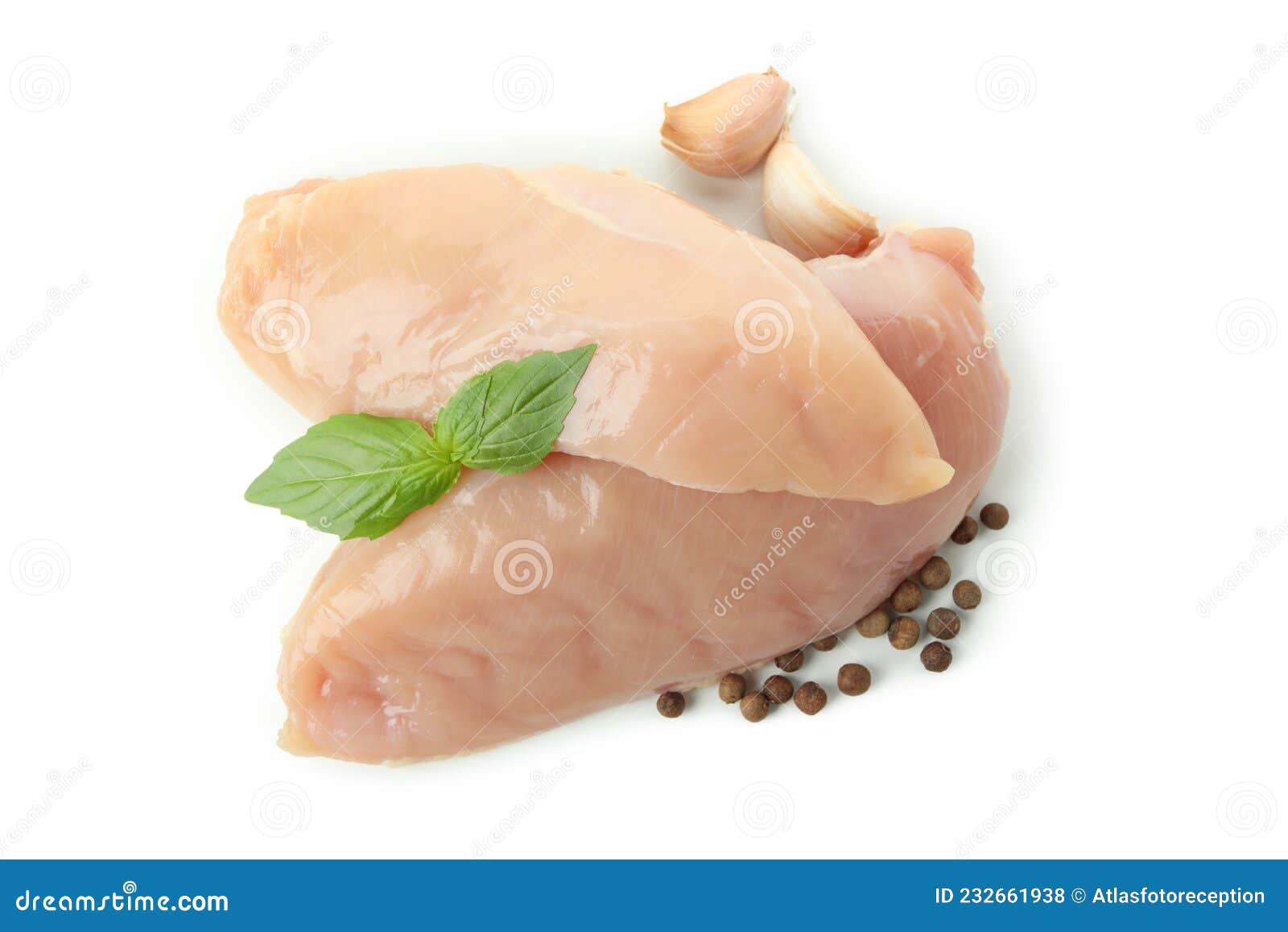 Filete De Frango Cru Isolado Em Fundo Branco Foto de Stock - Imagem de ...