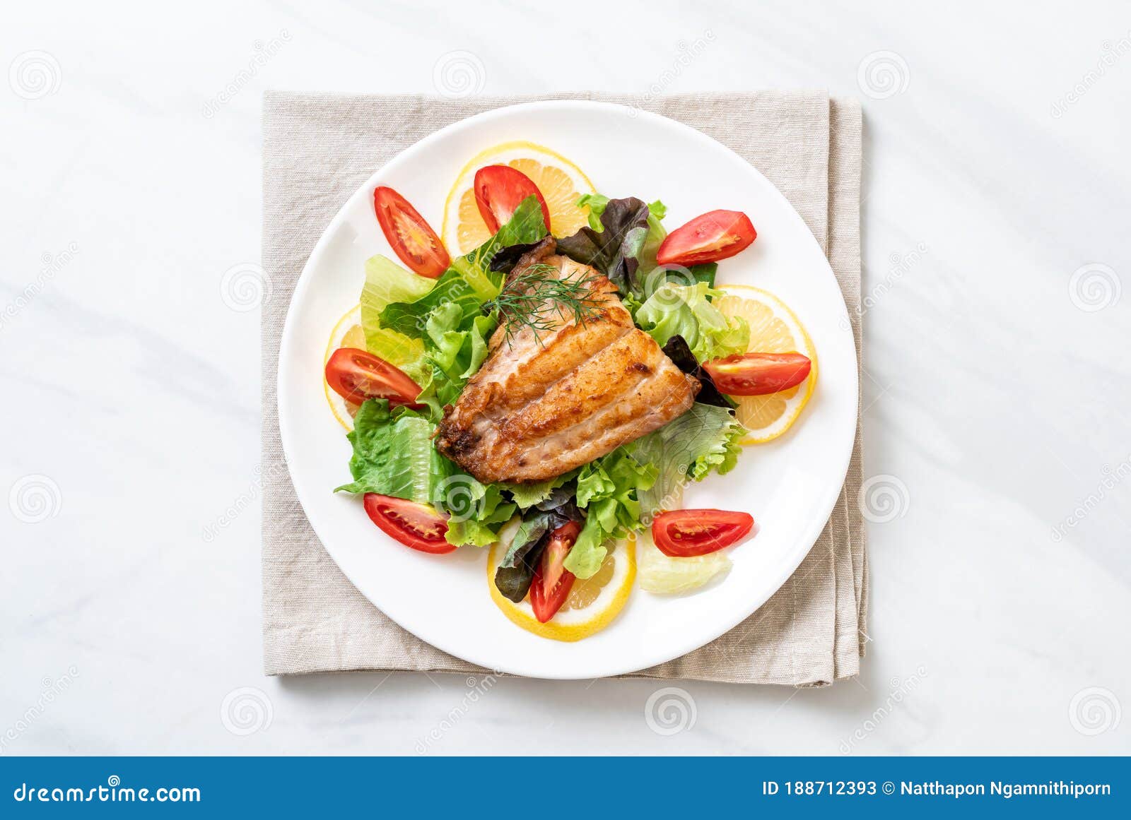 Filete de pargo imagen de archivo. Imagen de grilled - 188712393