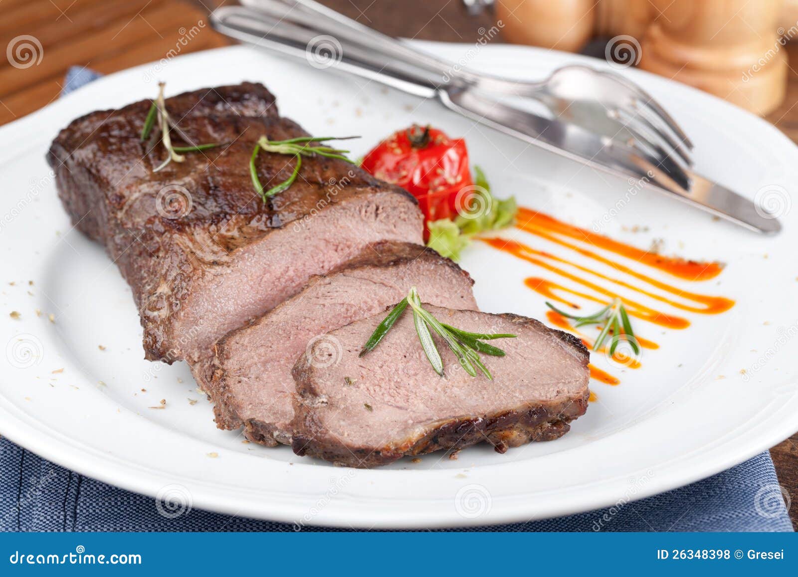 Filete De Solomillo Asado a La Parilla Foto de archivo - Imagen de ...