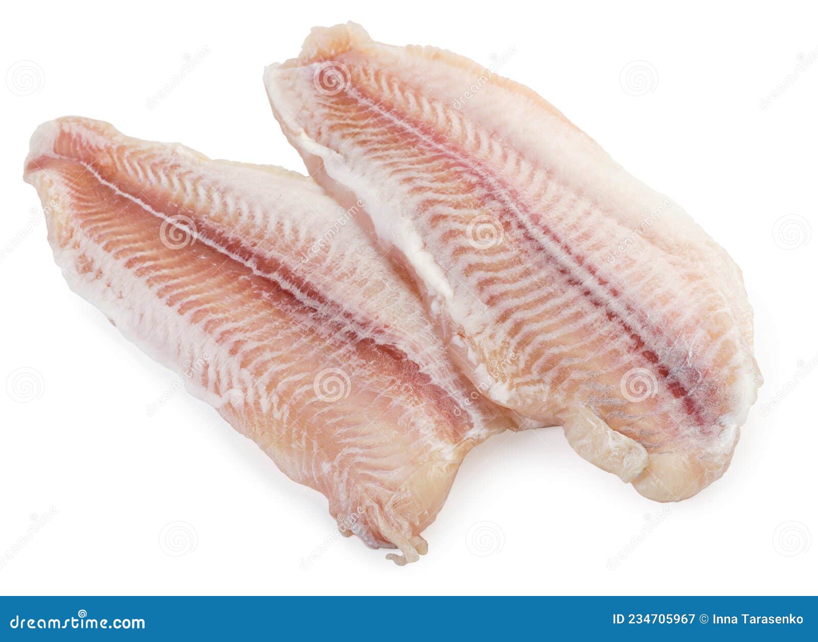 Filete Pangasius Sobre Fundo Branco. Isolado Imagem de Stock - Imagem ...