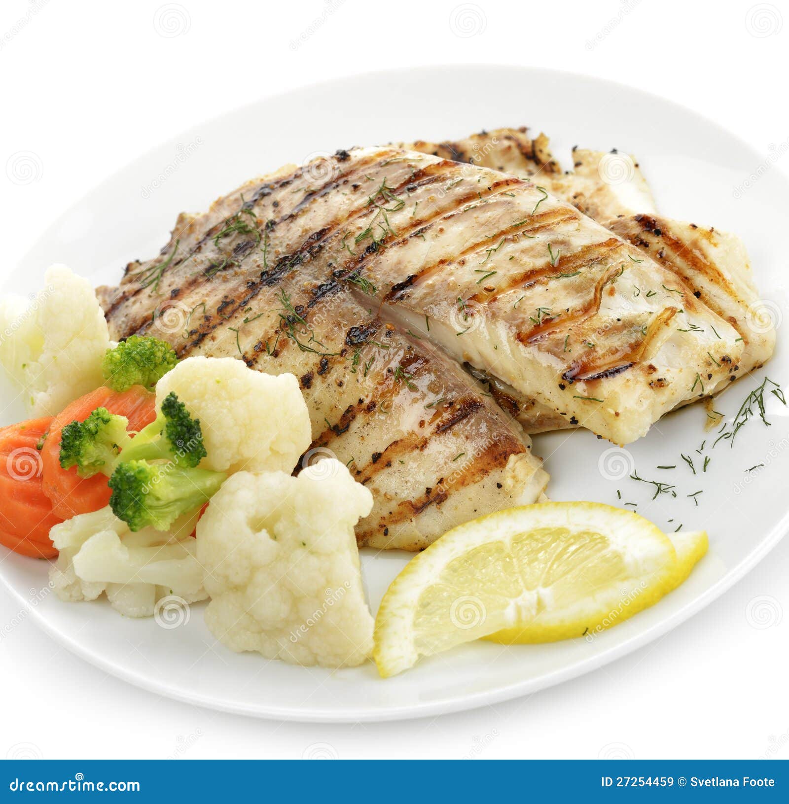 Filetto di pesce cotto immagine stock. Immagine di pasto - 27254459